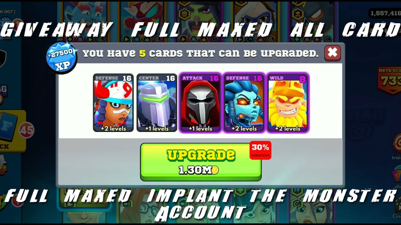 Upgraded Maxed All Card Giveaway Account frag pro shooter Full Maxed ...