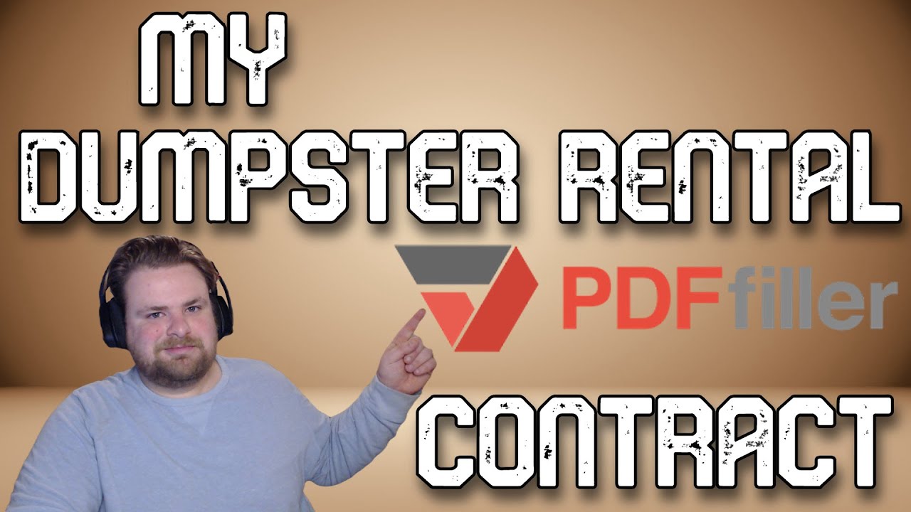 MY DUMPSTER RENTAL CONTRACT (FREE TEMPLATE!) - YouTube