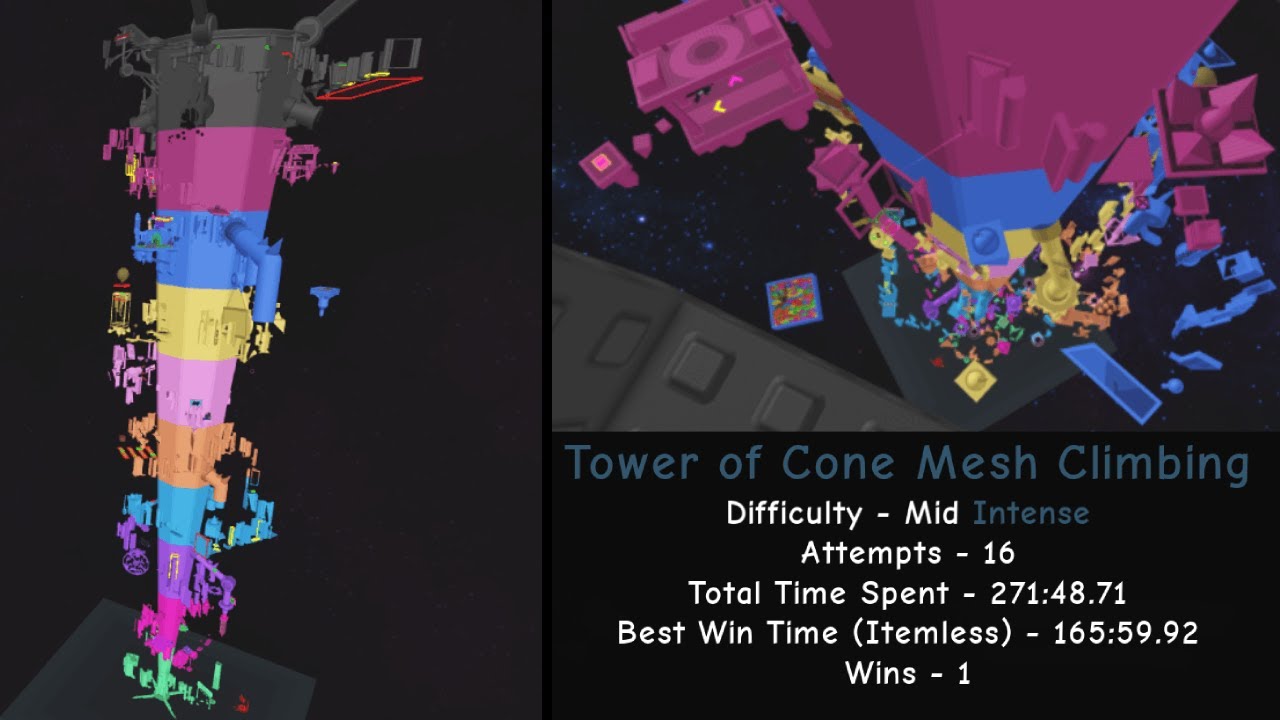 Tower of Cone Mesh Climbing (New hardest) - YouTube