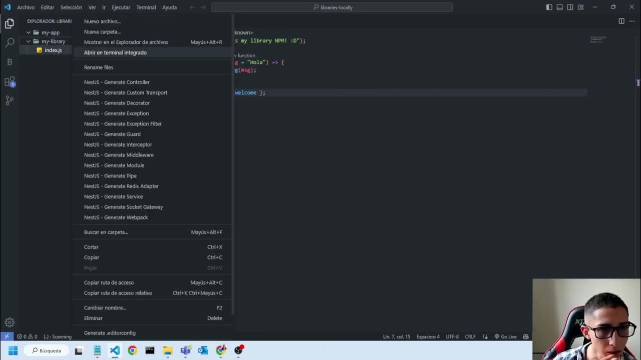 Crea librerías NPM localmente con npm link - YouTube