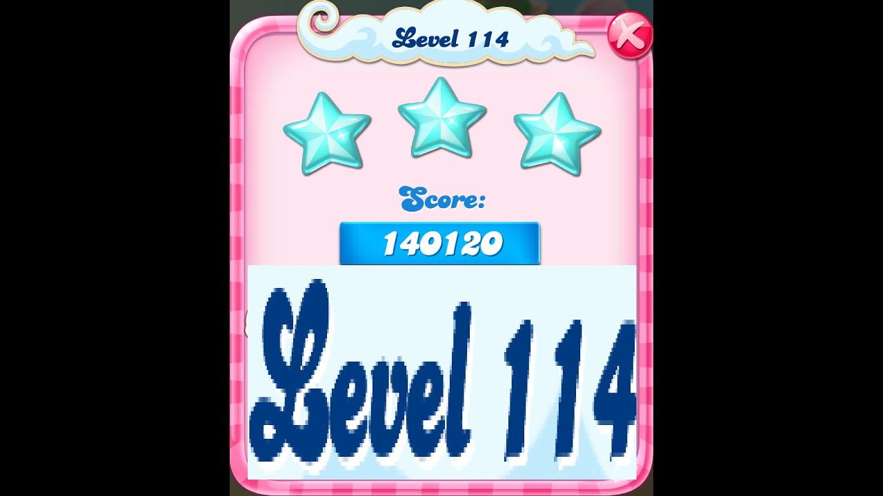 Candy Crush Saga Level 114 target level 15000 - YouTube