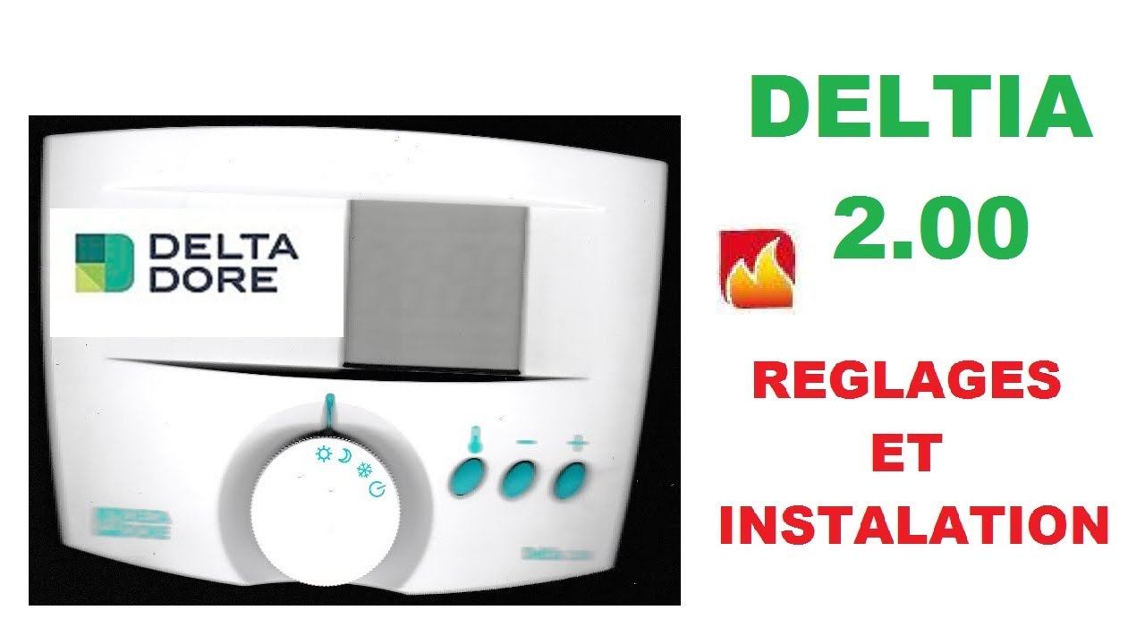 Comment brancher et régler un thermostat de marque Delta Dore : le Deltia 2.00 ? - YouTube