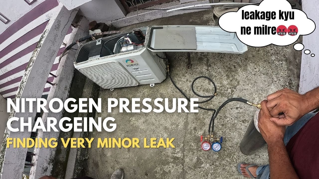 Nitrogen Gas Pressure Charge In Different Indoor, Outdoor Ac !! Finding ...
