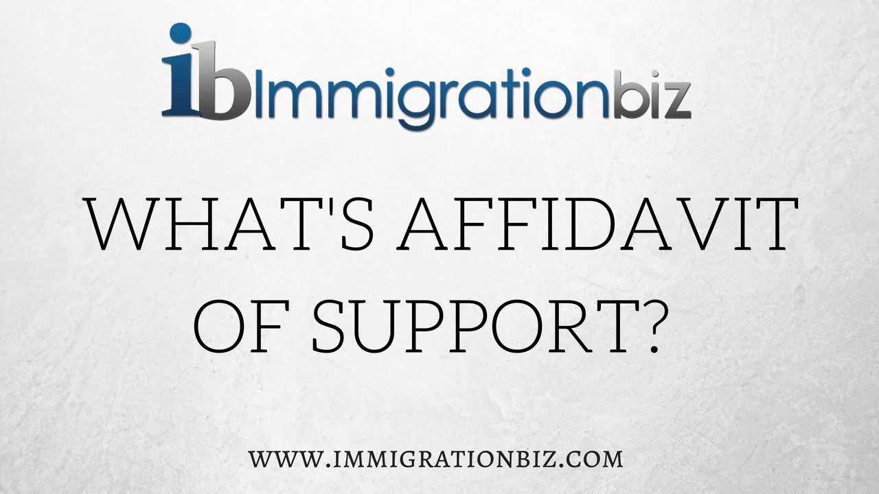 Apply for Green Card: Affidavit of Support I864 form - YouTube