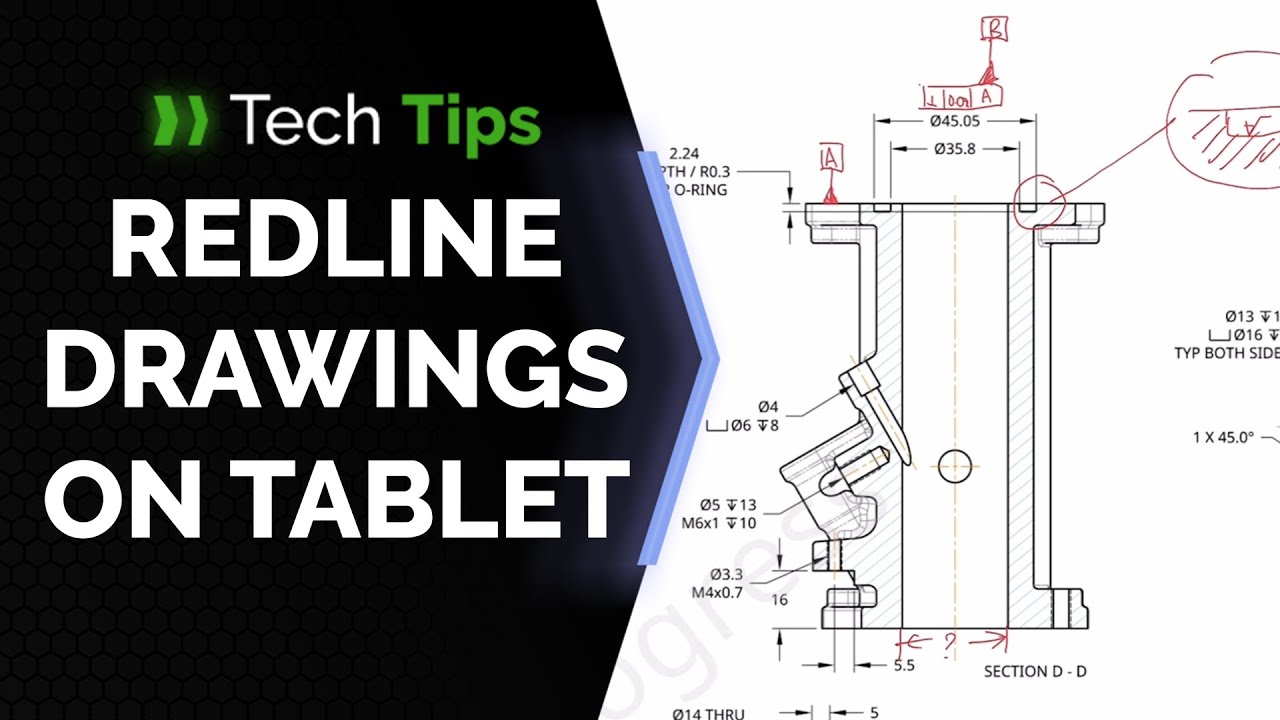 Mark Up and Redlining Drawings on a Tablet in Onshape - Tech Tip - YouTube