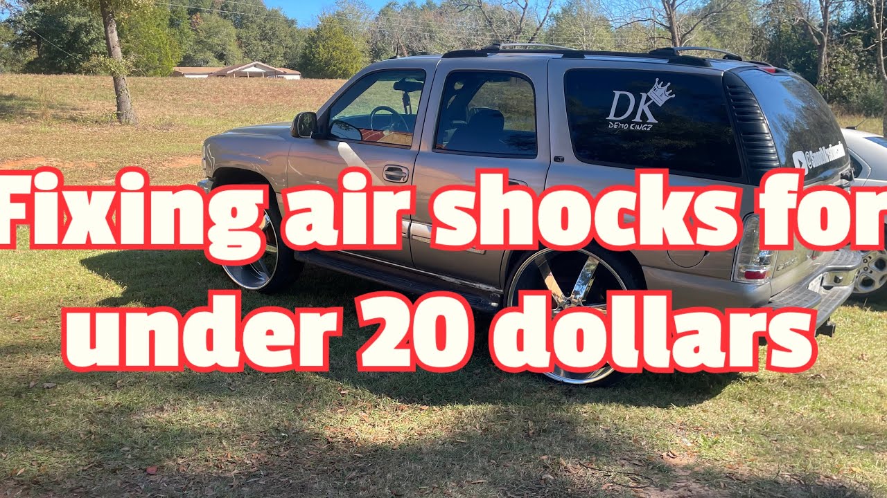 Easy quick way to temporary fix busted air shocks 😮 (for cheap)‼️‼️‼️ ...