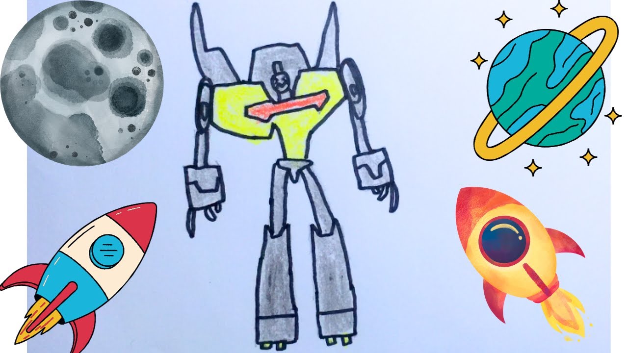 GRIMLOCK TRANSFORMER DRAWING FOR KIDS ! GRIMLOCK TRANSFORMER SIMPLE ART ...