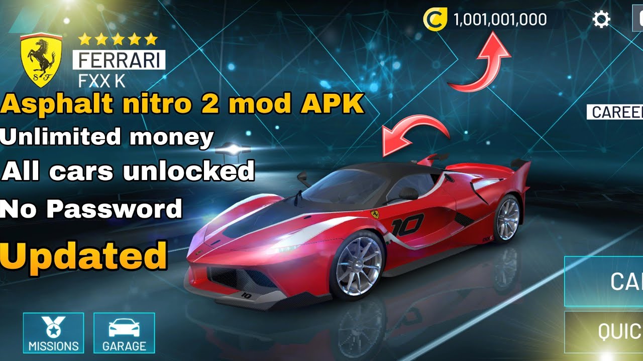 Asphalt nitro 2 mod APK unlimited money all cars unlocked - YouTube