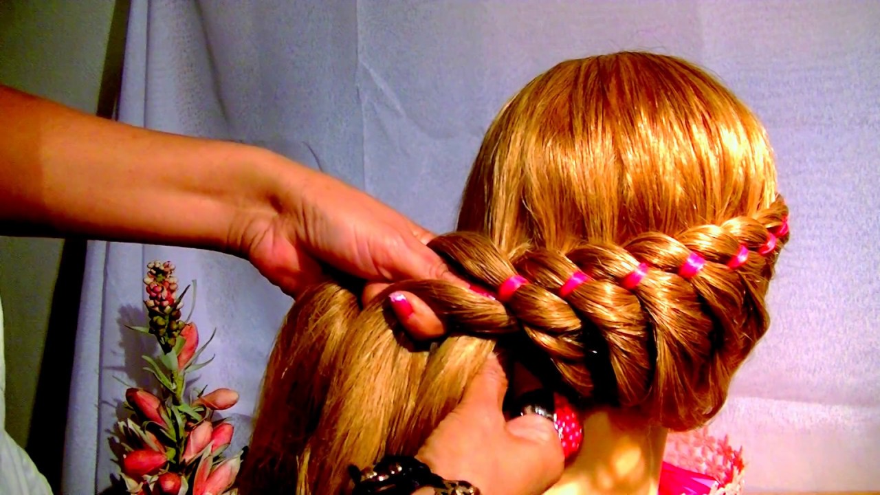 PEINADO TRENZA CON LISTONES OF CINTA - YouTube