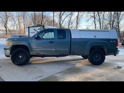 Military Hummvee wheels on my 2008 2500HD Duramax??? - YouTube
