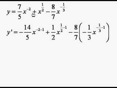 Derivada de un Polinomio videosdematematicas.com - YouTube