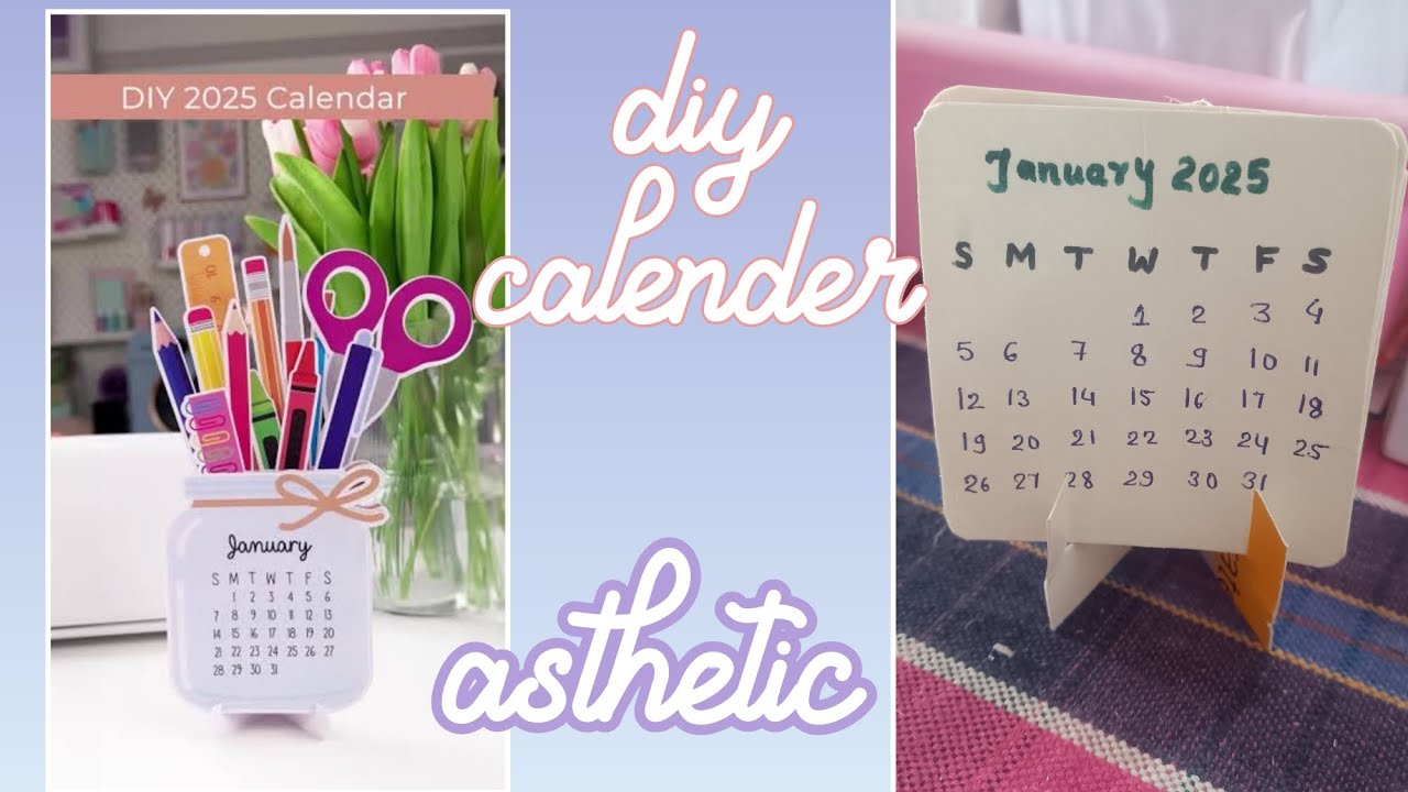 Asthetic desk calender || How to make desk calender at home || handmade ...