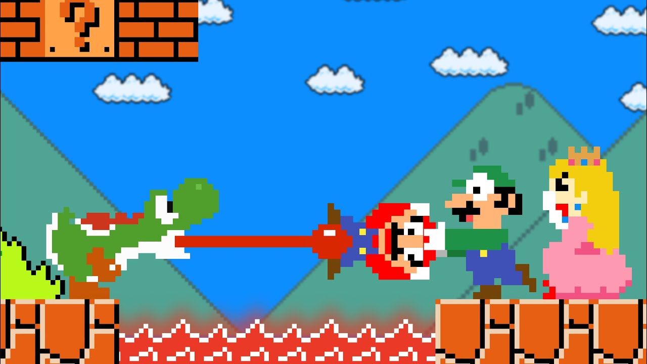 Cat Mario: Super Mario Bros. but Yoshi Eat Everything - YouTube