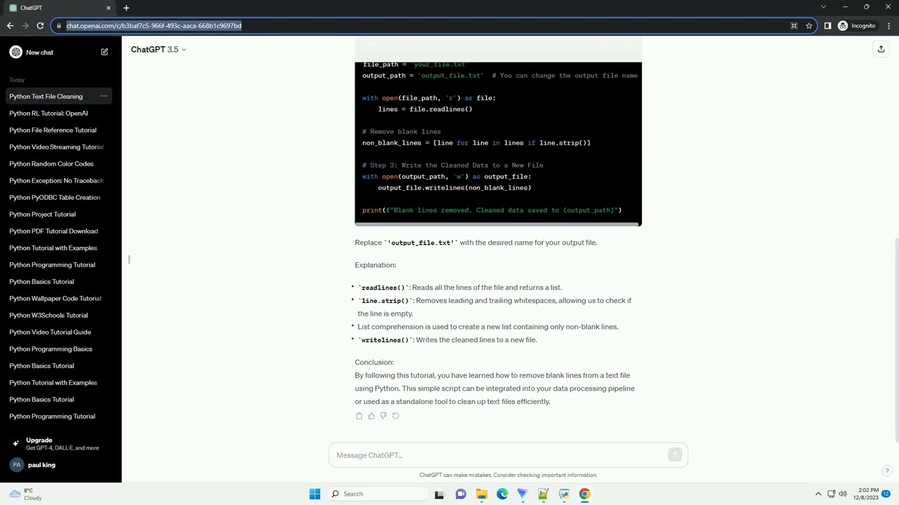 Python Remove Blank Lines From Text File YouTube Python Remove Blank Lines From Text File YouTube