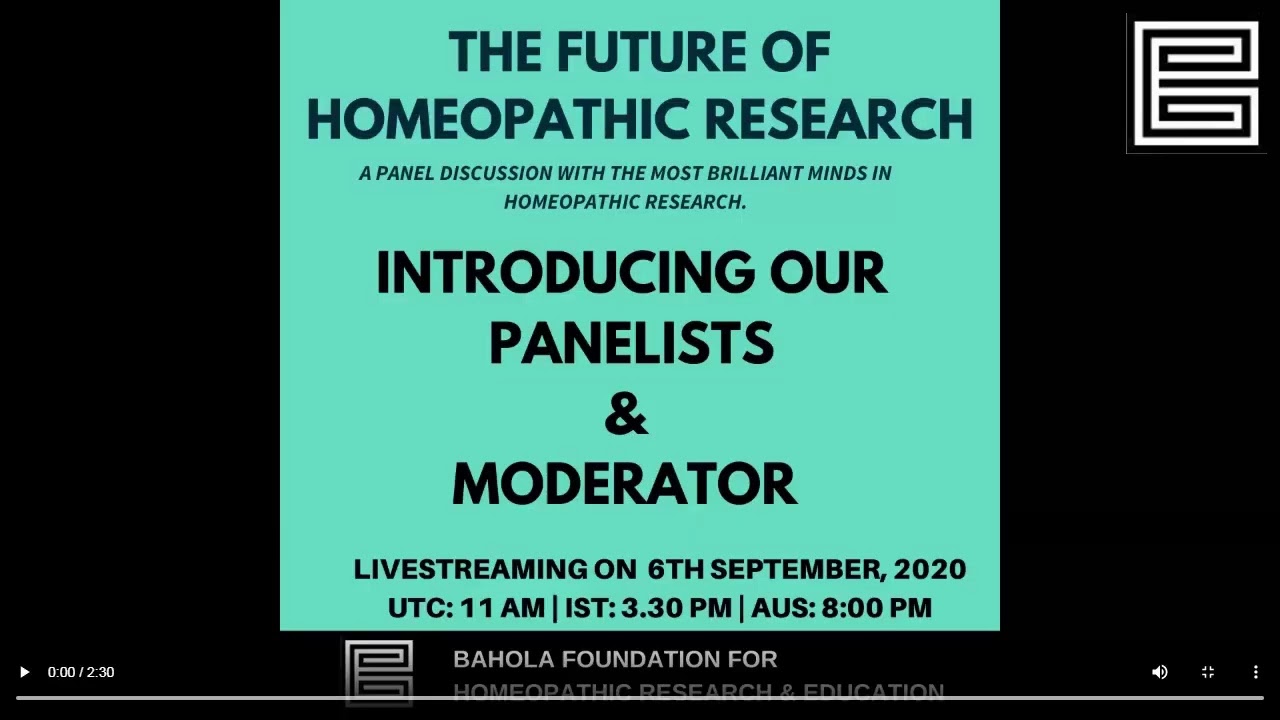 The Future of Homeopathic Research - YouTube