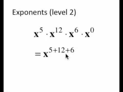 Level 2 Example From The Exponents Math Program - YouTube