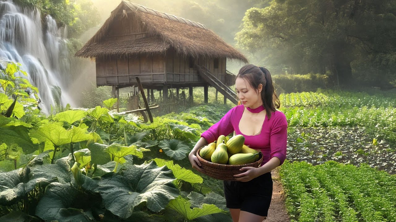 Daily Farm Life: Peaceful Village Living, Harvesting & Fishing! - YouTube