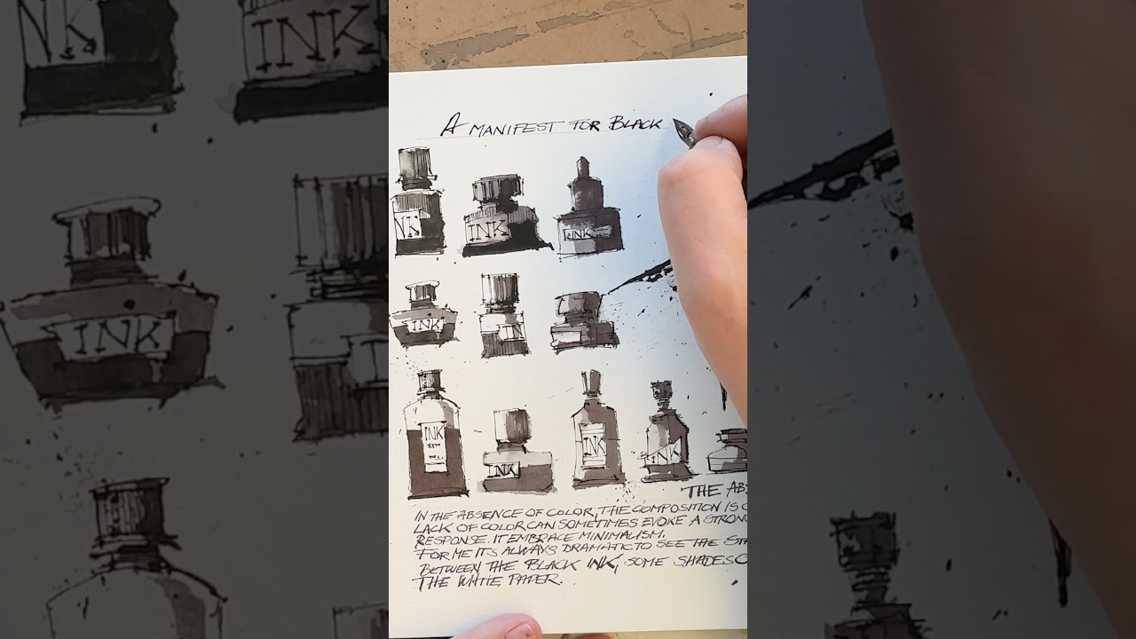 The absence of color. My manifest for ink drawing in black and white. # ...