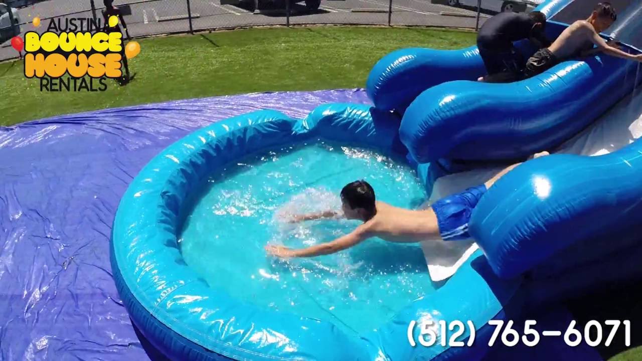Austin Bounce House Rentals - Summer Water Slide Splash-Downs! - YouTube