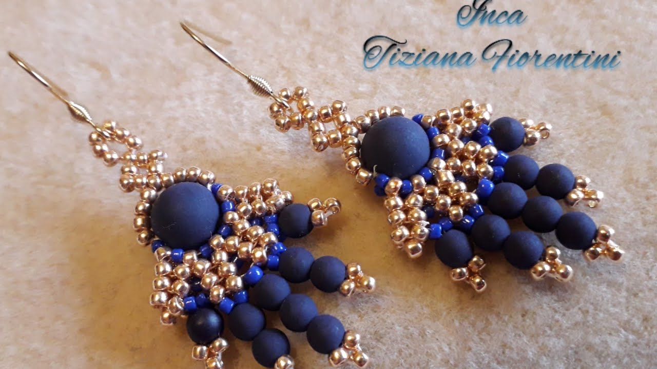 Tutorial modulo Inca con Perle e rocailles!!! orecchini sfiziosi e leggeri! - YouTube