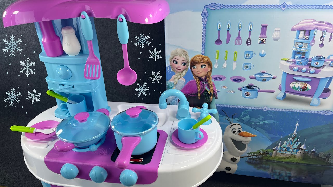 41 Minutes Satisfying with Unboxing Frozen Elsa Kitchen Playset, Disney ...