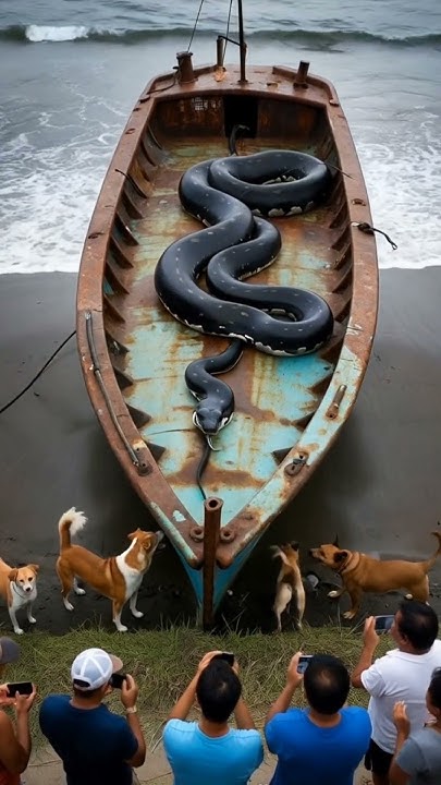 Dogs are barking on the giant guest 😱 | python attack | #python #snake ...