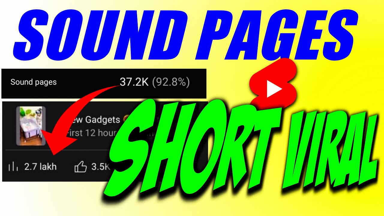 {Trick} Sound Pages se SHORTS BOOM💥 Shorts video viral kaise hoga ...