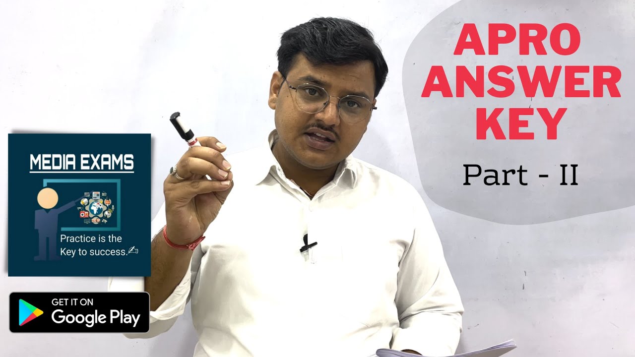 #APRO Answer Key (Part - II) - YouTube