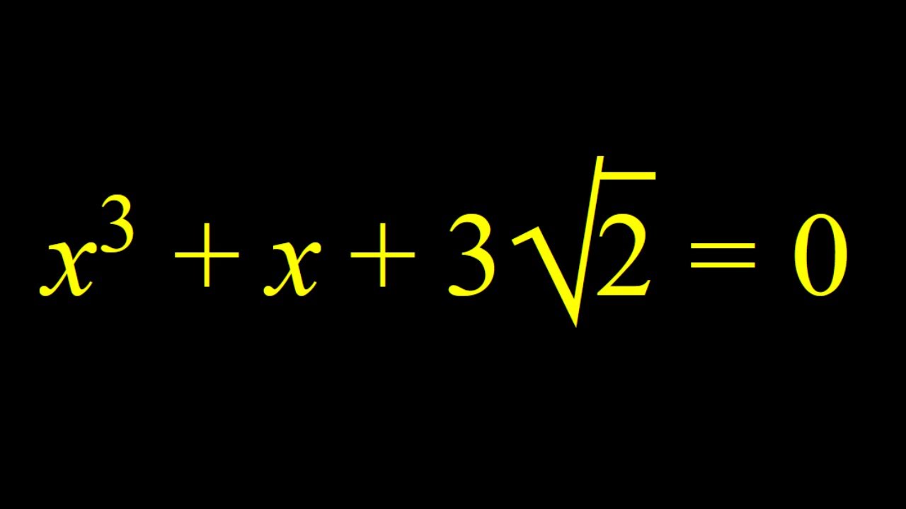Solving a cubic equation in two ways. A challenge in algebra. - YouTube