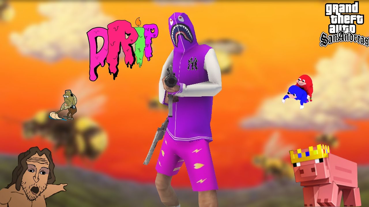 Skin Drip Bape Djancok GTA San Andreas - YouTube