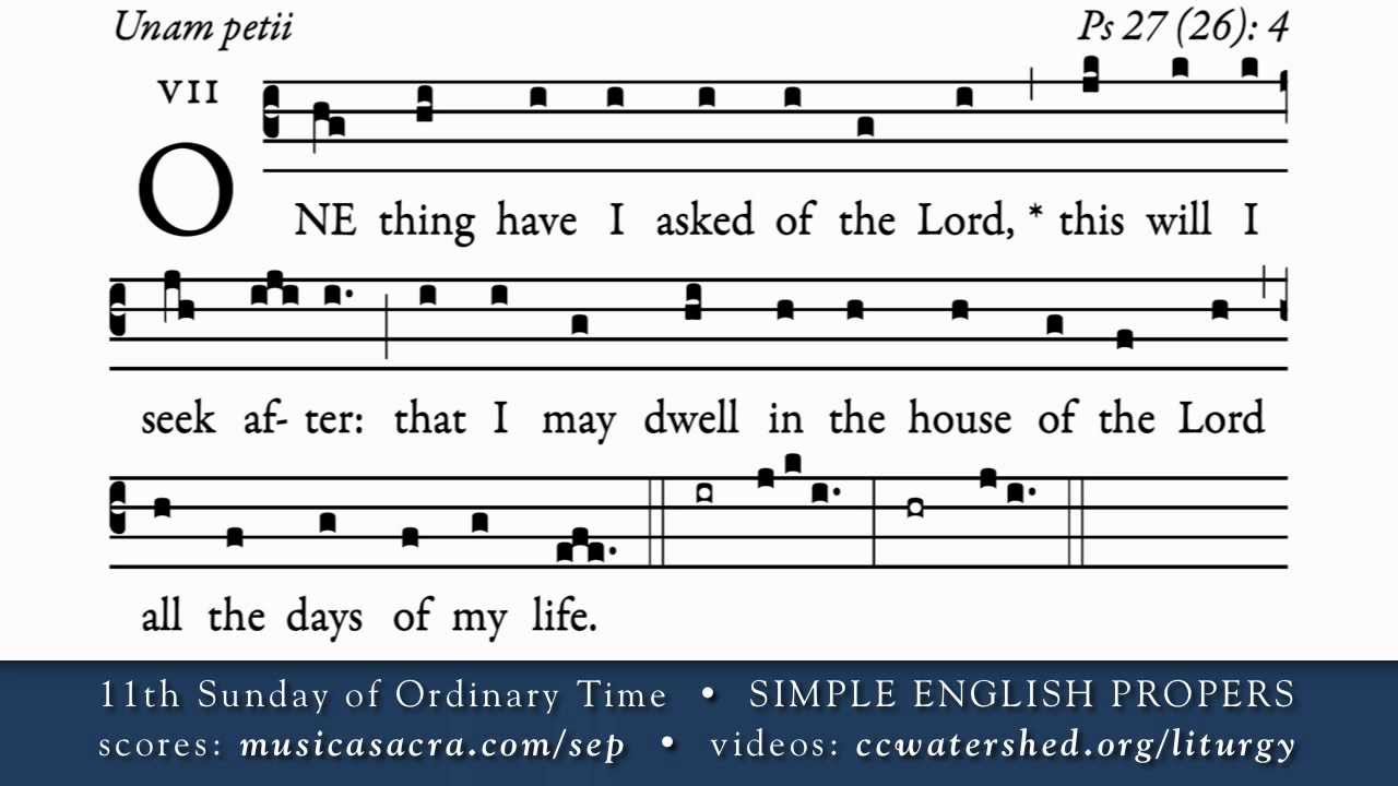COMMUNION, 11th Sunday in Ordinary Time, SIMPLE ENGLISH PROPERS Chords ...