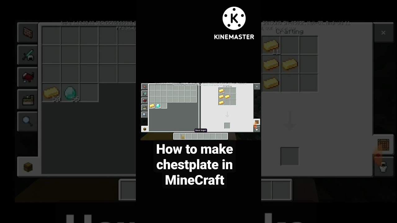 How to make goldchest plate in MineCraft #technogamerz #shorts - YouTube