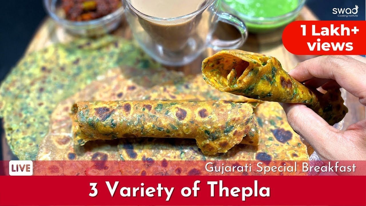 3 Variety of Thepla | Gujarati Methi Thepla | यात्रा के लिए मेथी थेपला ...