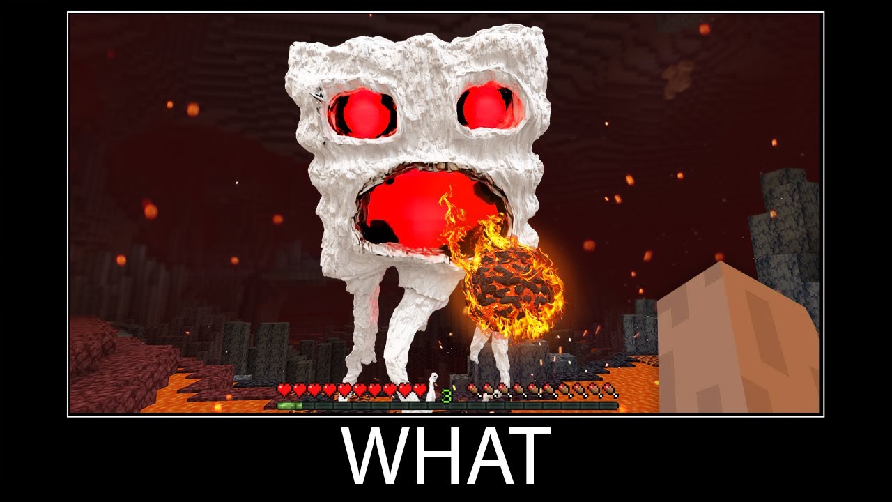 Minecraft wait what meme part 146 realistic minecraft Ghast - YouTube