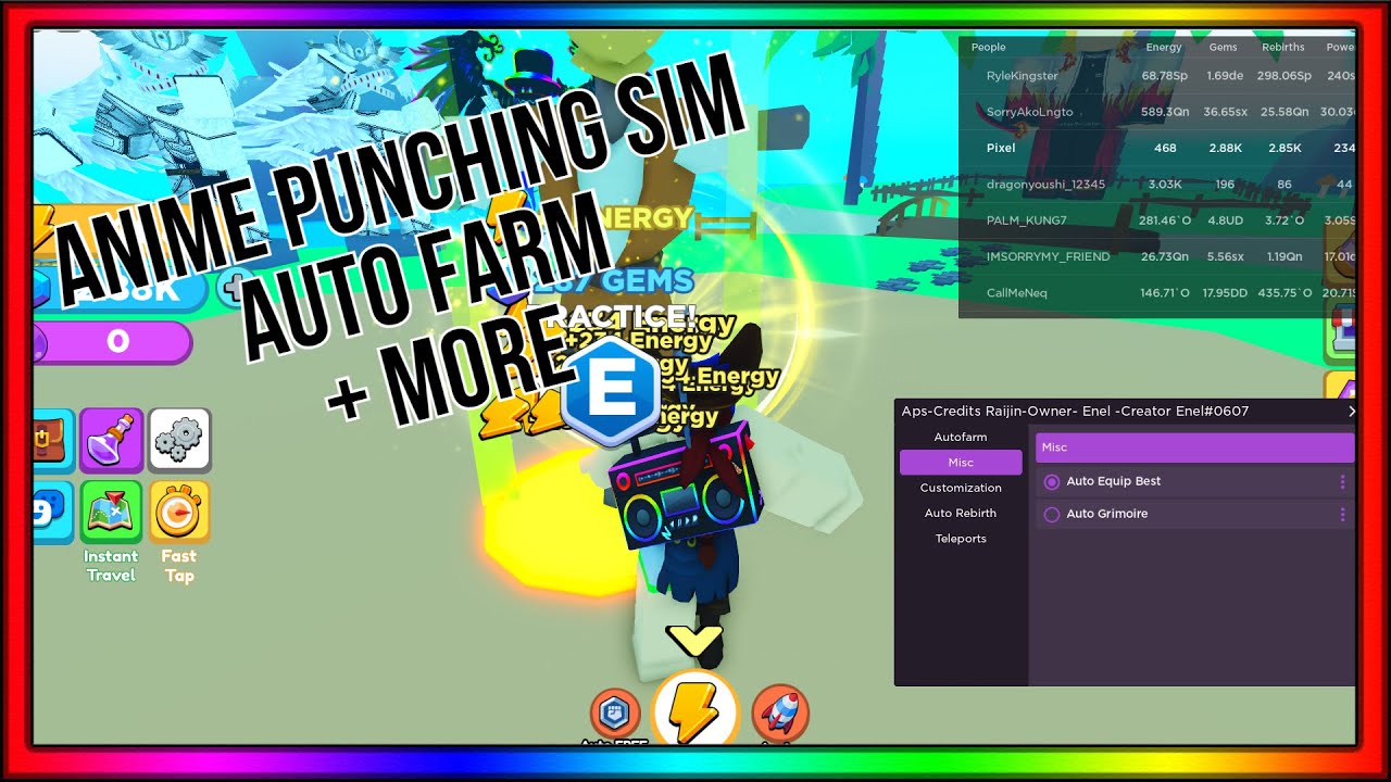 ANIME PUNCHING SIM AUTOFARM SCRIPT (2022 PASTEBIN) - YouTube