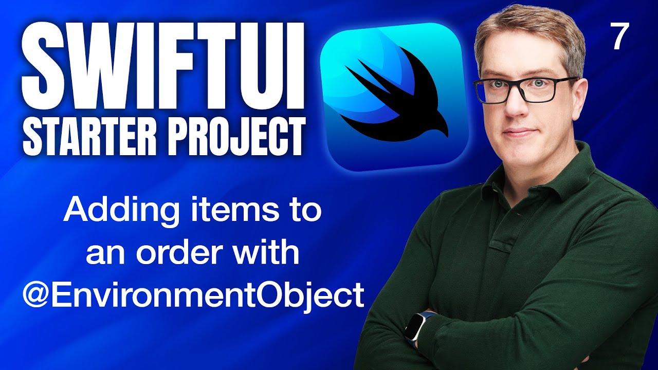 Adding Items To An Order With Environmentobject Swiftui Starter Project 714 Youtube