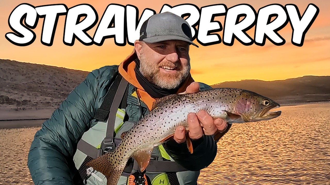 Slaying BIG Trout at Strawberry, Solo Kayak in Dec; Ice check - YouTube