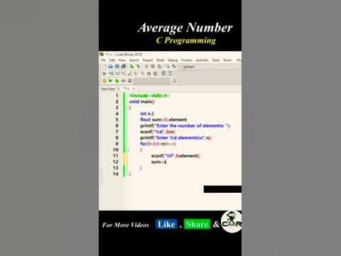 How to ⚠️ write Average of the Given Numbers in C Program 🔥 #shorts #clanguage #coding - YouTube
