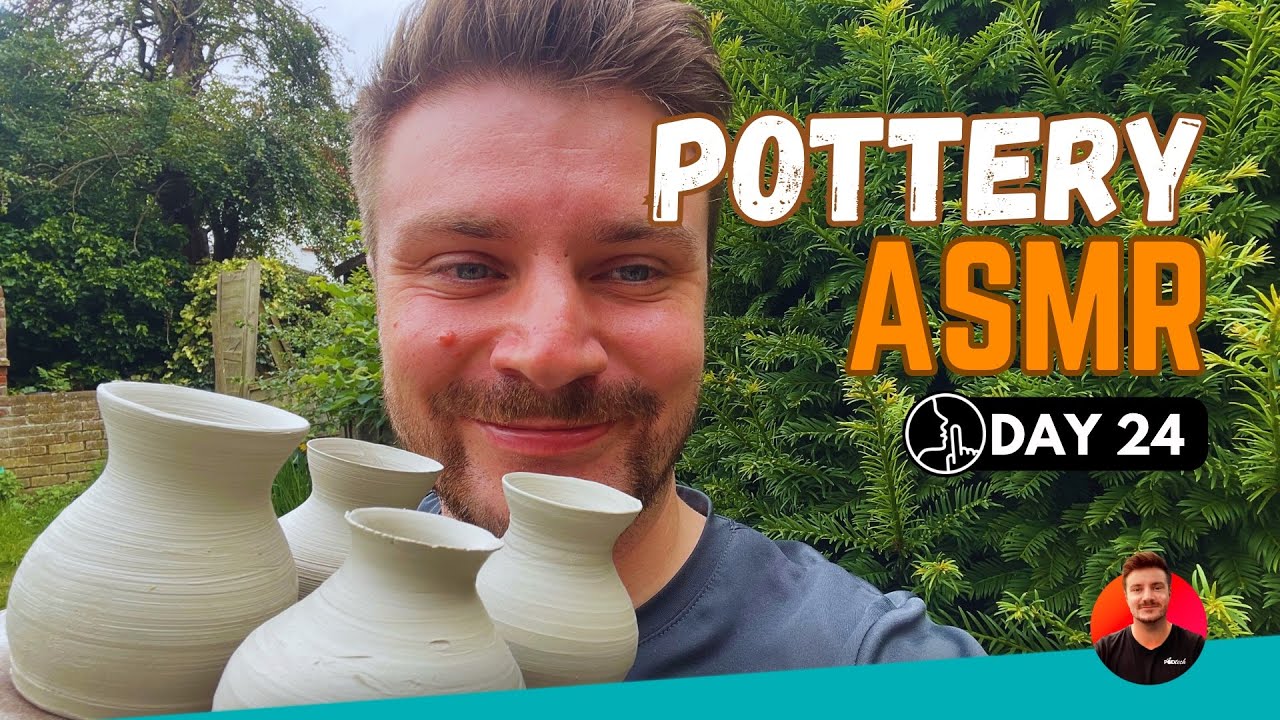 Pottery ASMR: learning how to throw ceramic vases - YouTube