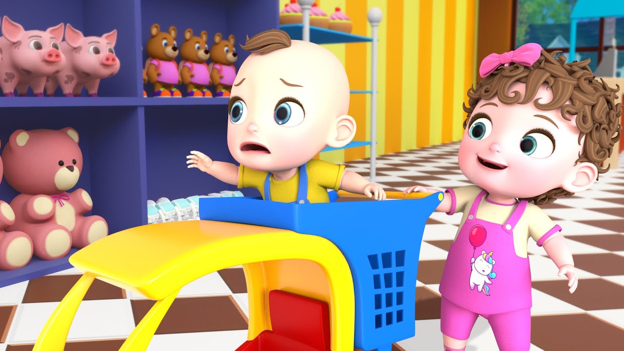 Grocery Store Song 🛒 | Funny Shopping Story 🌈 | NEW Nursery Rhymes ...