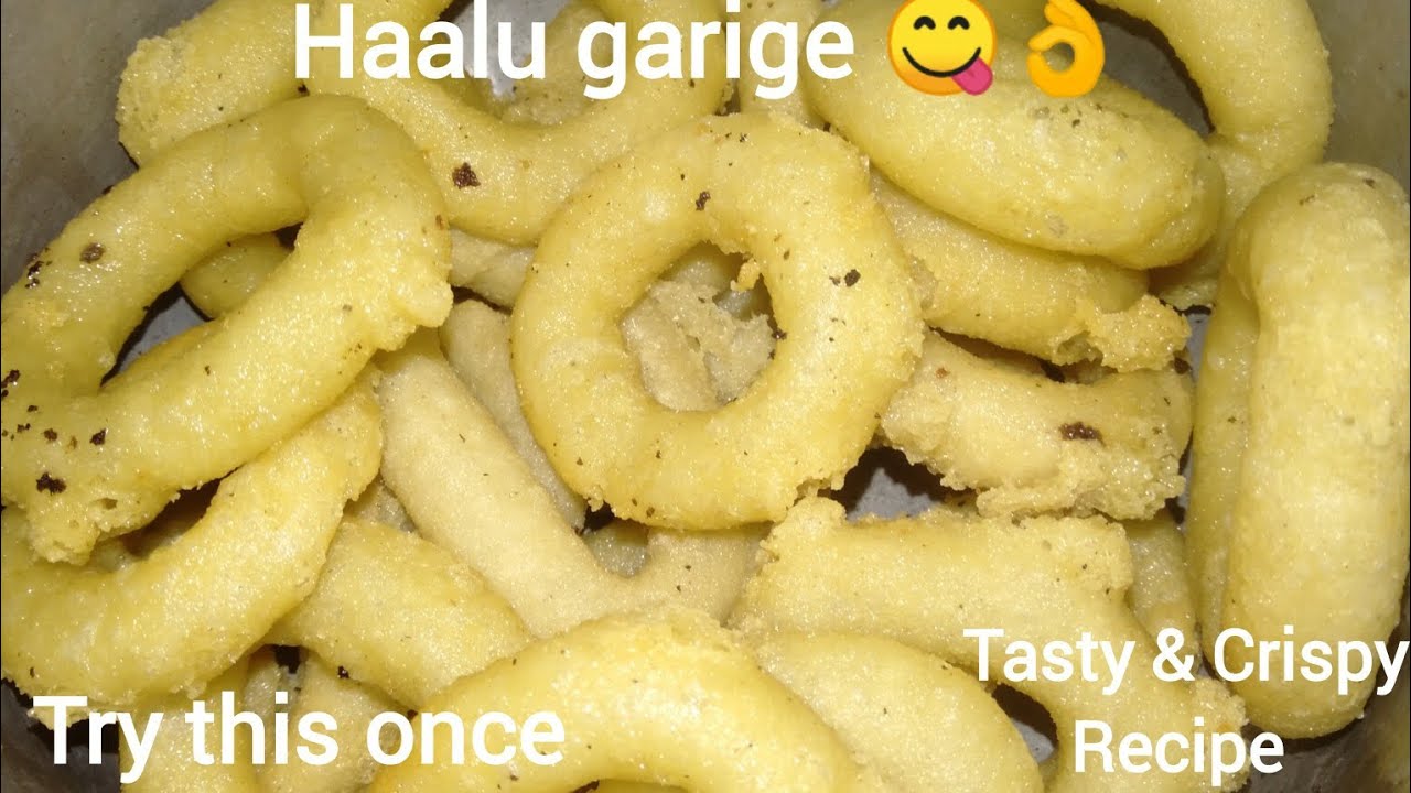 haalu garige 😋/haalu garige recipe in kannada/garige/crispy & tasty ...