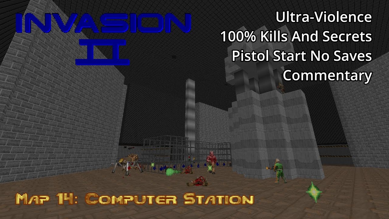 Doom 2: Invasion 2 - Map 14: Computer Station - YouTube