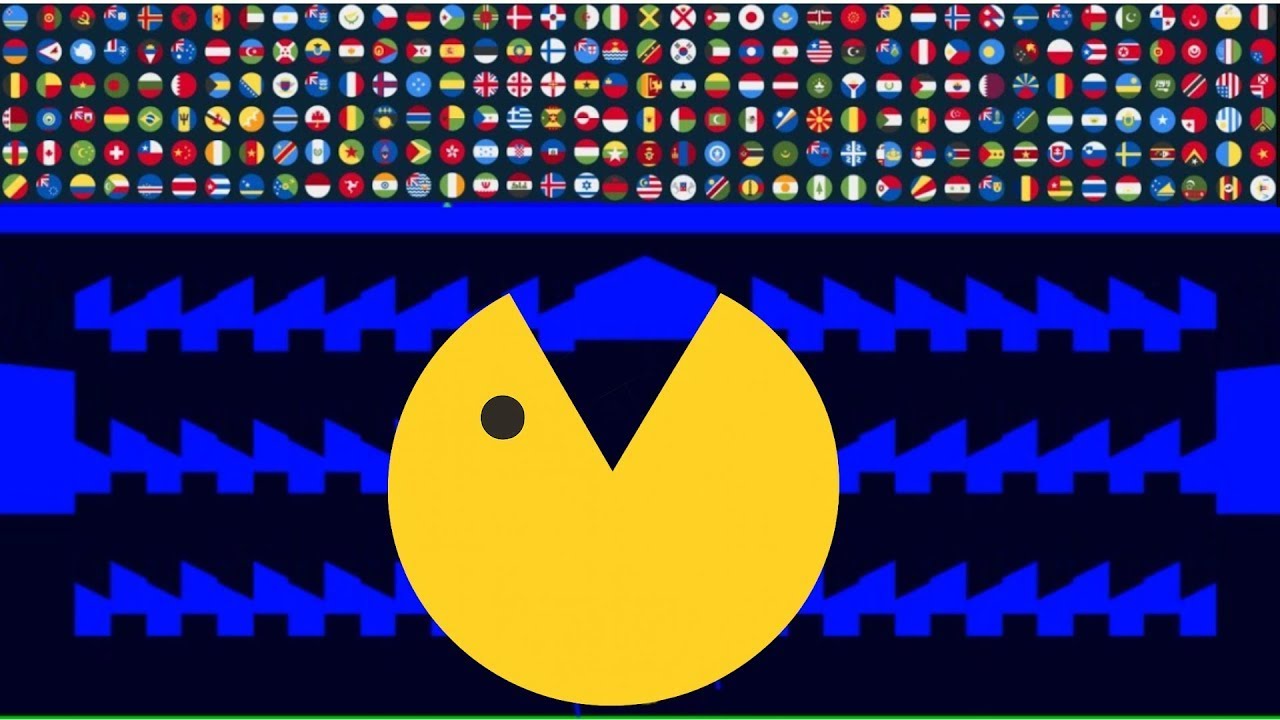 Survive From PacMan - Survival Marble Race | 211 Countries Elimination ...