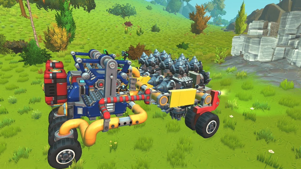 A new high-performance rock crushing combine harvester - Scrap Mechanic ...