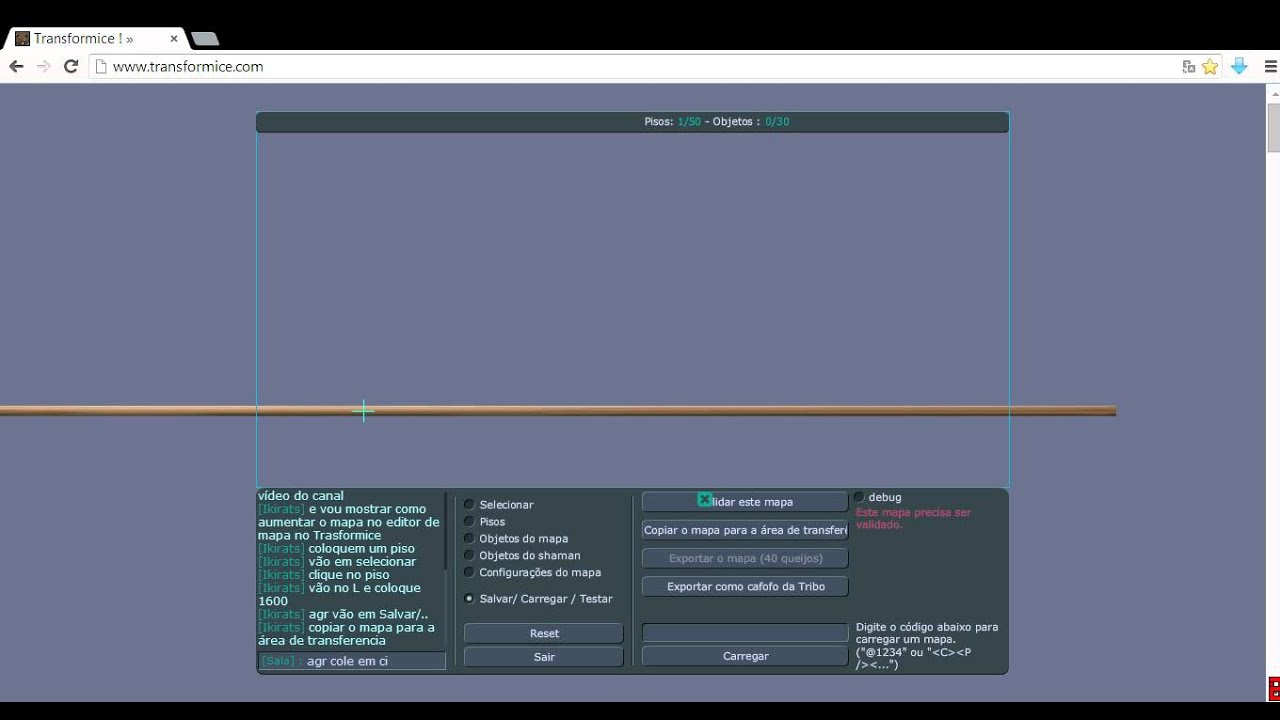 Como aumentar o mapa no editor de mapas no Transformice - YouTube