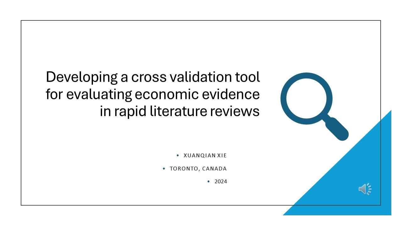 Developing a cross validation tool for evaluating economic evidence in rapid literature reviews ...