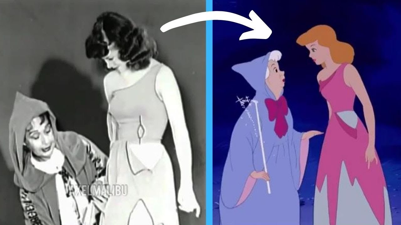 Cinderella Live Action Model reference for Animators (1950) - YouTube