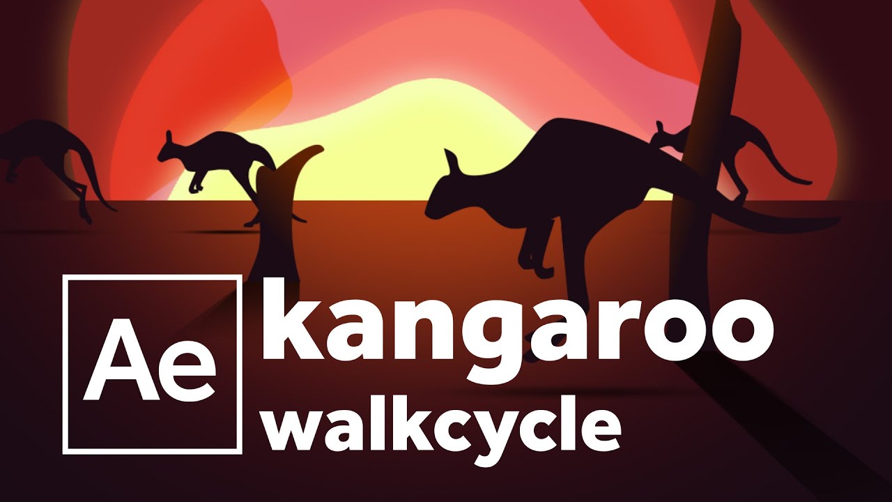 After Effects Tutorial: Animating a kangaroo walk cycle - YouTube