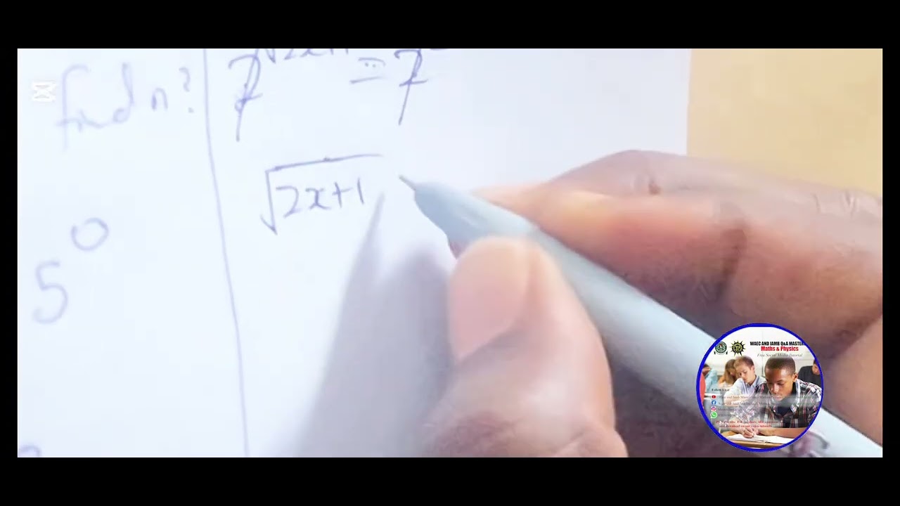 Waec Questions Solutions on Indices - YouTube