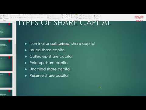Company Law - Meaning and Types of Share Capital